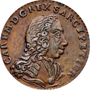 Italian Cagliarese "Carlo Emanuele III" 1732-1745 KM# 14 | coinscatalog.NET