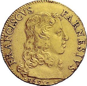 Italian Gold Doppia "Francesco Farnese" 1695 FR# 925 | coinscatalog.NET