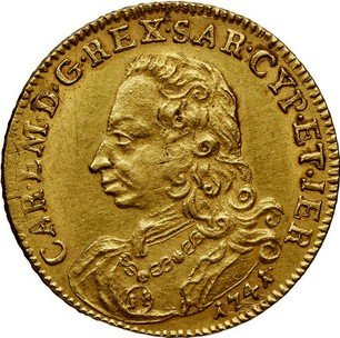 Italian Gold Doppia Kingdom Mainland Coinage 1741-1742 KM# 34 ...