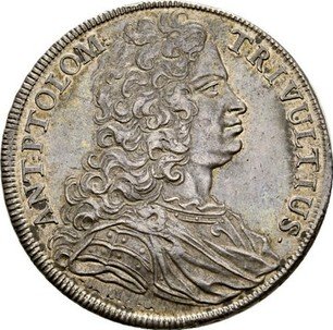 Italian Silver Tallero "Antonio Tolomeo Trivulzio Gallio" 1726 KM# 36 ...