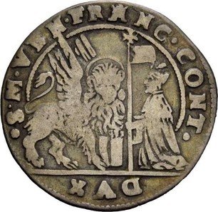 Italian Silver 62 Soldi "Francesco Contarini" 1623-1624 KM# 122 ...