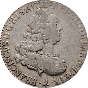 Francescone de plata italiano "Francesco I" 1748 Do# 8c | coinscatalog.NET