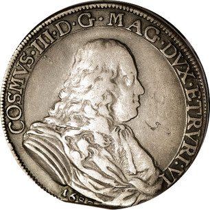 Italian Silver Piastre "Cosmos III 3rd type" 1680-1681 DAV# 4210 ...
