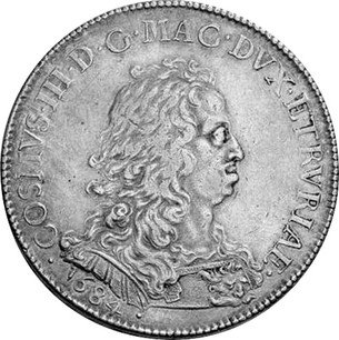 Italian Silver Piastre "Cosimo III" 1684 DAV# 4213 | coinscatalog.NET