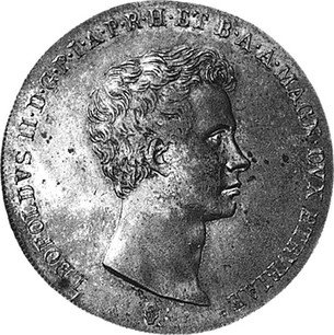 Italian Silver Quattro Fiorini "Leopold II" 1830 C# 75 | coinscatalog.NET