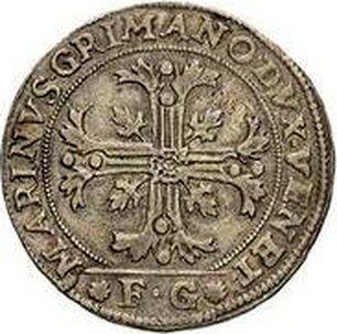 Italian Silver Scudo "Foliated cross. Marino Grimani" 1599-1605 MB# 299 ...