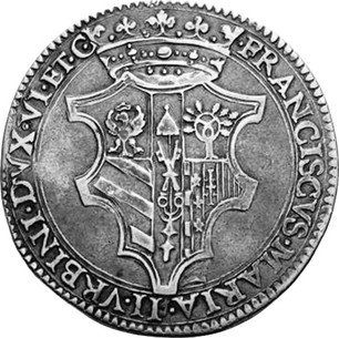 Italian Silver Scudo "Francesco Maria II" 1622 DAV# 4222 | coinscatalog.NET