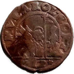 Italian Billon Soldo "Carlo Contarini" 1655-1656 KM# 225 | coinscatalog.NET