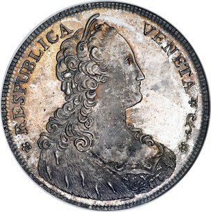 Italian Silver Tallero "Alvise Mocenigo IV" 1768-1769 KM# 690 ...