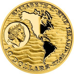 Niuean Gold 10 Dollars "Christopher Columbus" 2022 | coinscatalog.NET