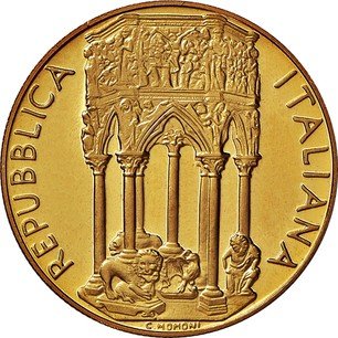 Italian Gold 100000 Lira "700th Anniversary of the Pulpit of Sant ...