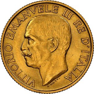 Italian Gold 20 Lira "Vittorio Emanuele III Fascism Anniversary" 1923 ...