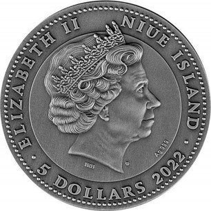 Niuean Silver 5 Dollars "Alchemist" 2022 | coinscatalog.NET