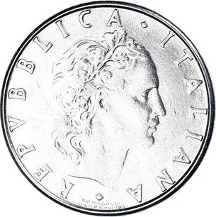 Italian 50 Lira "Roman gods. Vulcan" 1954-1989 KM# 95.1 | coinscatalog.NET