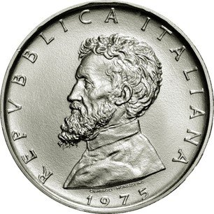 Italian Silver 500 Lira "Michelangelo" 1975 KM# 104 | coinscatalog.NET