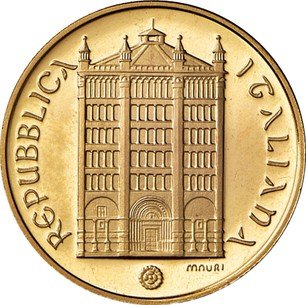 Italian Gold 50000 Lira "800th Anniversary of Battistero of Parma" 1996 ...
