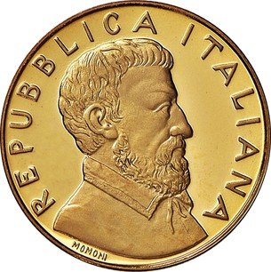 Italian Gold 50000 Lira "500th Anniversary of the Birth of Benvenuto ...