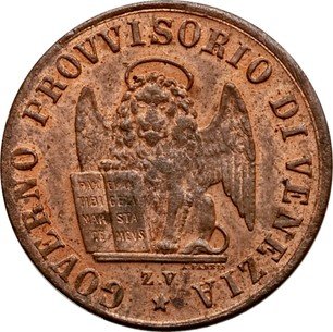 Italian Centesimo "Venice" 1849 KM# 807 | coinscatalog.NET