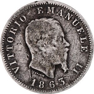 Italian Silver Lira "Vittorio Emanuele II" 1863-1867 KM# 5a.1 ...