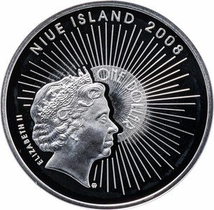 Niuean Silver One Dollar "Sea Port" 2008 | coinscatalog.NET