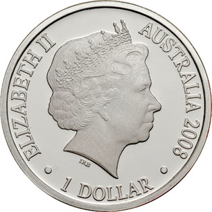 Australian Silver 1 Dollar "Year of the Rat" 2008 KM# 1056a ...