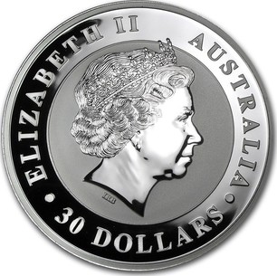 Australian 1 Kilo Silver 30 Dollars "Australian Kookaburra" 2013 KM ...