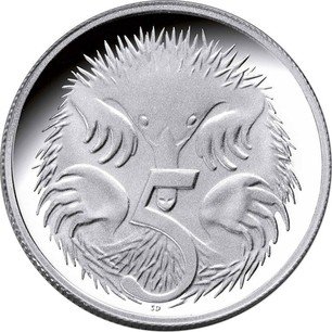 Australian Silver 5 Cents "Echidna" 2003-2019 KM# 401b | coinscatalog.NET