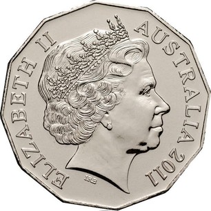 Australian 50 Cents "Royal Wedding - William and Kate" 2011 KM# 1567 ...