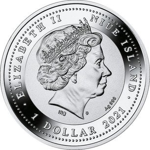 Niuean Silver 1 Dollar "Aureus Taurus" 2021 | coinscatalog.NET