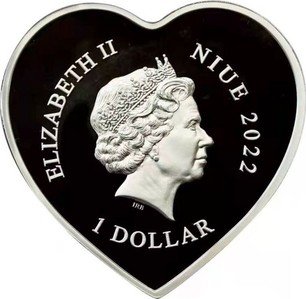 Niuean Silver 1 Dollar "Valentine's Day" 2022 | coinscatalog.NET