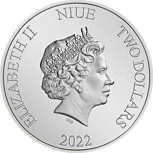 Niuean 1 Oz Silver Two Dollars "Silent Mary" 2022 | coinscatalog.NET