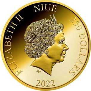Niuean 2 Oz Gold 250 Dollars "White Shark" 2022 | coinscatalog.NET