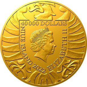 Niuean 5 Kilo Gold 40 000 Dollars "Czech lion" 2022 | coinscatalog.NET
