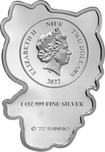 Niuean 1 Oz Silver Two Dollars "Hello Kitty" 2022 | coinscatalog.NET
