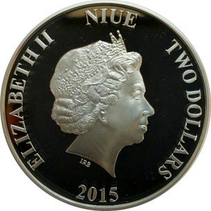 Niuean 1 Oz Silver Two Dollars "Pygmy Hippopotamus" 2015 | coinscatalog.NET