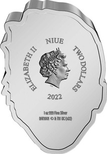 Niuean 1 Oz Silver Two Dollars "Two-Face" 2022 | coinscatalog.NET