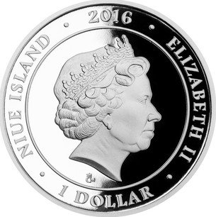 Niuean Silver 1 Dollar "Manicka and Mrs. Katerina" 2016 | coinscatalog.NET