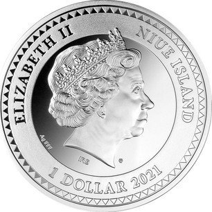 Niuean Silver 1 Dollar "Mermaid" 2021 | coinscatalog.NET
