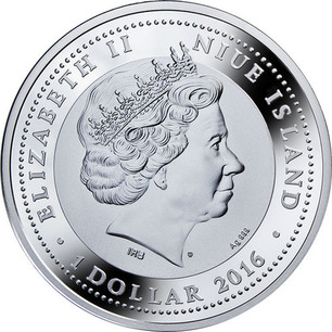 Niuean Silver 1 Dollar "Tree of Luck. Amber" 2016 | coinscatalog.NET