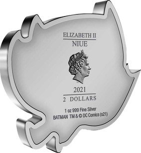 Niuean 1 Oz Silver 2 Dollars "Batman Flying" 2021 | coinscatalog.NET