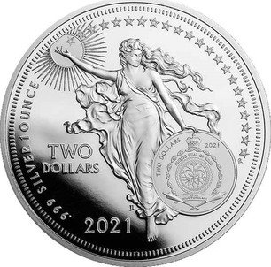 Niuean 1 Oz Silver Two Dollars "Leonardo da Vinci" 2021 | coinscatalog.NET