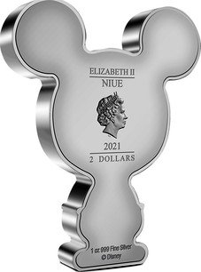 Niuean 1 Oz Silver 2 Dollars "Mickey Mouse" 2021 | coinscatalog.NET
