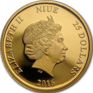 Niuean 1/4 Oz Gold 25 Dollars "Dumbo 75th Anniversary" 2016 ...