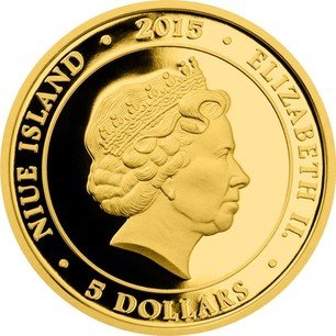 Niuean Gold 5 Dollars "Bob and Bobek" 2015 | coinscatalog.NET