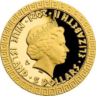 Niuean Gold 5 Dollars "Cerberus" 2021 | coinscatalog.NET