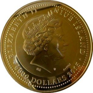 Niuean Gold 6000 Dollars "John Paul II" 2015 | coinscatalog.NET