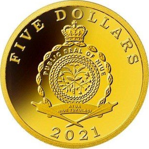 Niuean Gold Five Dollars "3 May 1791 Polish Constitution" 2021 ...