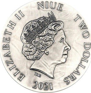 Niuean Silver Two Dollars "Plague Doctor" 2021 | coinscatalog.NET