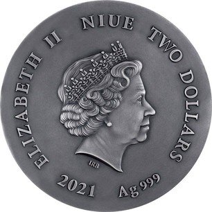 Niuean Silver Two Dollars "Two Wolves" 2021 | coinscatalog.NET