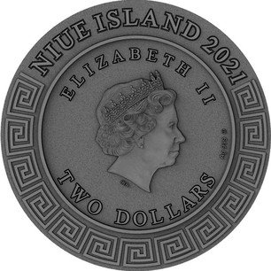 Niuean Silver Two Dollars "Zeus" 2021 | coinscatalog.NET